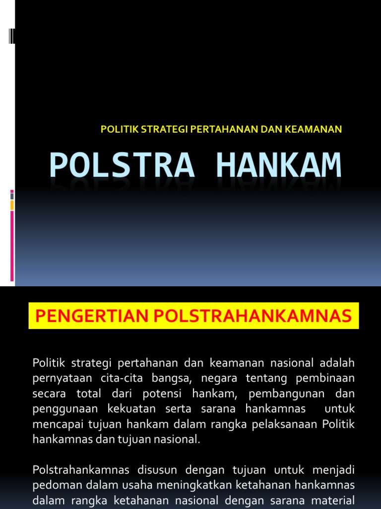 IV. Polstra Hankam | PDF
