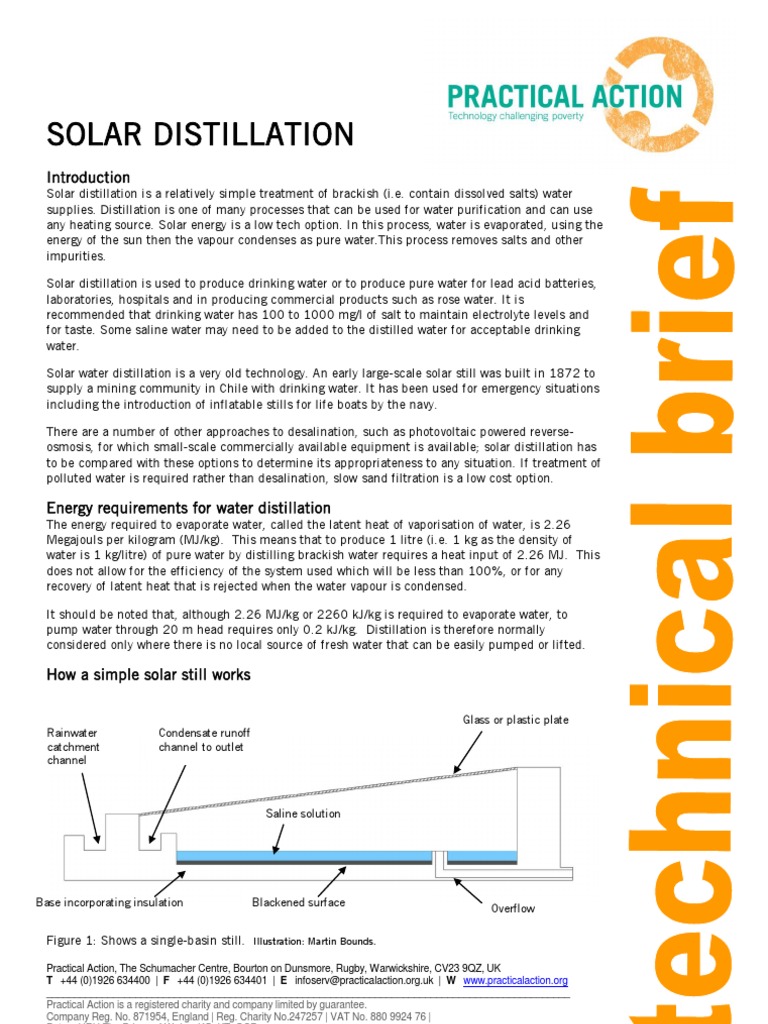 Solar Distillation.pdf | Solar Energy | Purified Water | Free 30-day ...