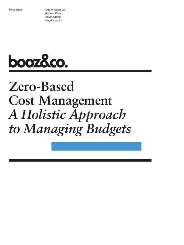 Zero Based Cost Management | Strategic Management | Business
