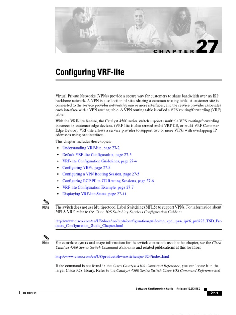 Configuring VRF Lite | PDF | Virtual Private Network | Multiprotocol ...
