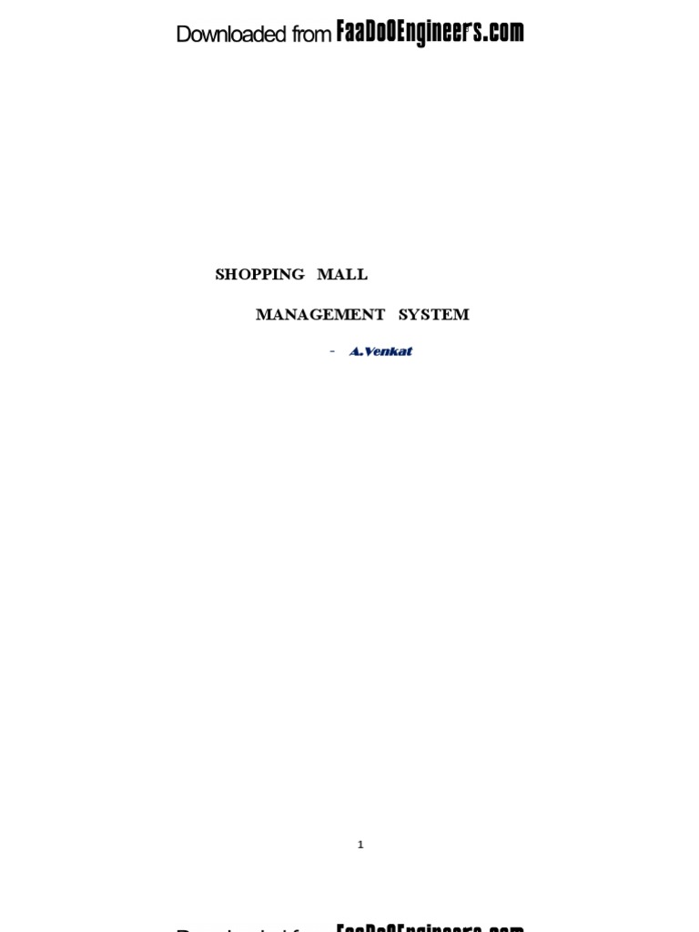 Report Shopping Mall Management System - Unlocked | PDF | Identity ...