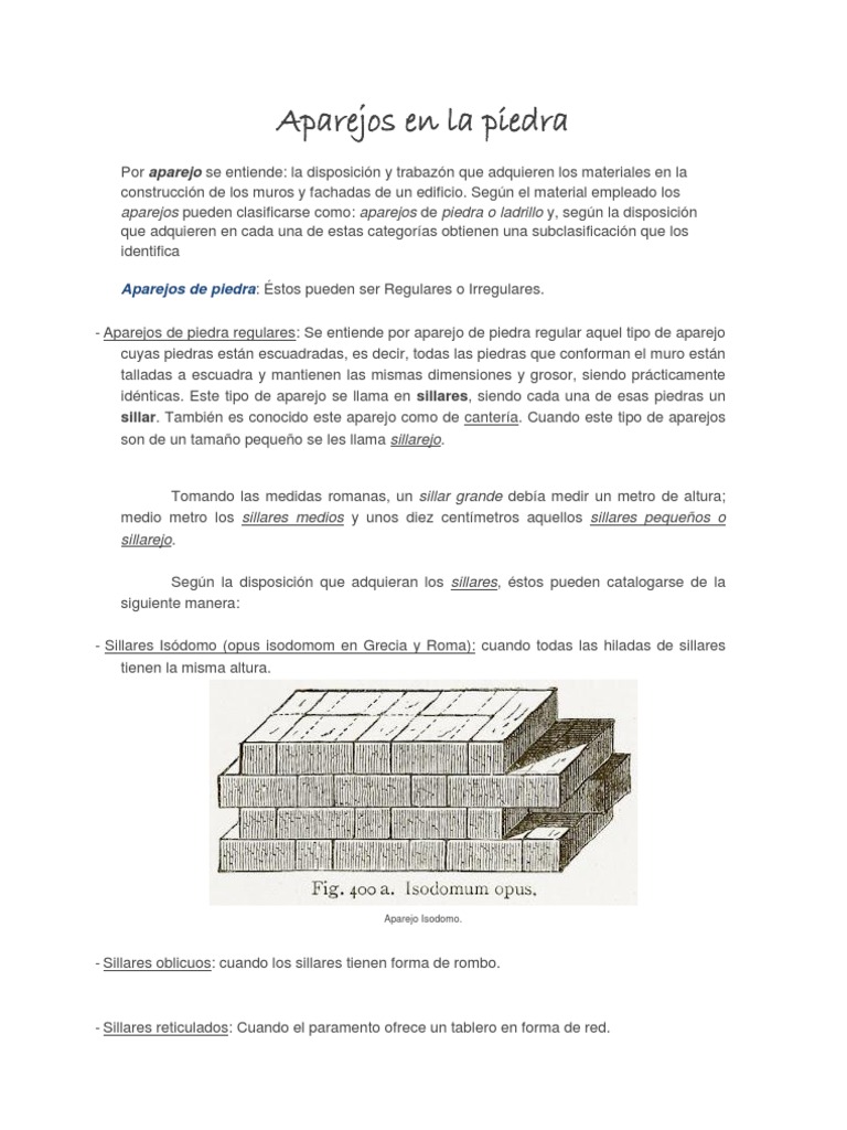 Por Aparejo Se Entiende | PDF | Elementos arquitectónicos | Ingeniería ...