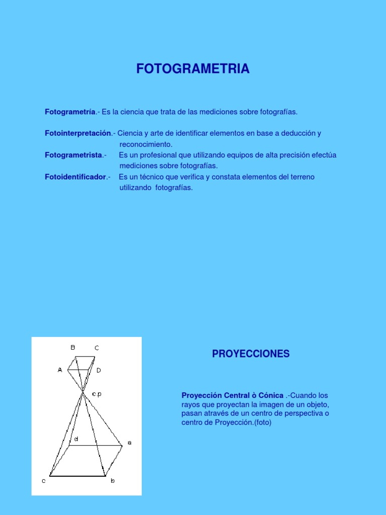 Fotogrametría y Fotografía Aérea: Conceptos Clave | PDF | Fotografía ...