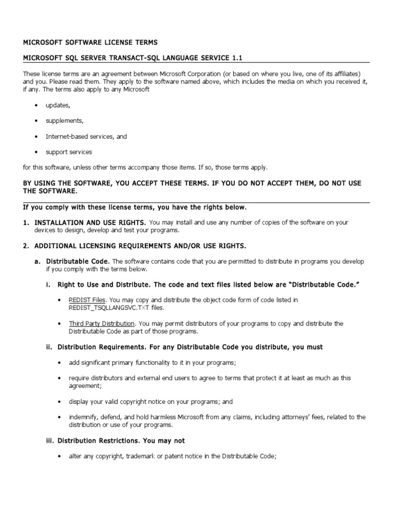 Microsoft SQL Server Transact-SQL Language Service 1.1 | PDF | Source ...