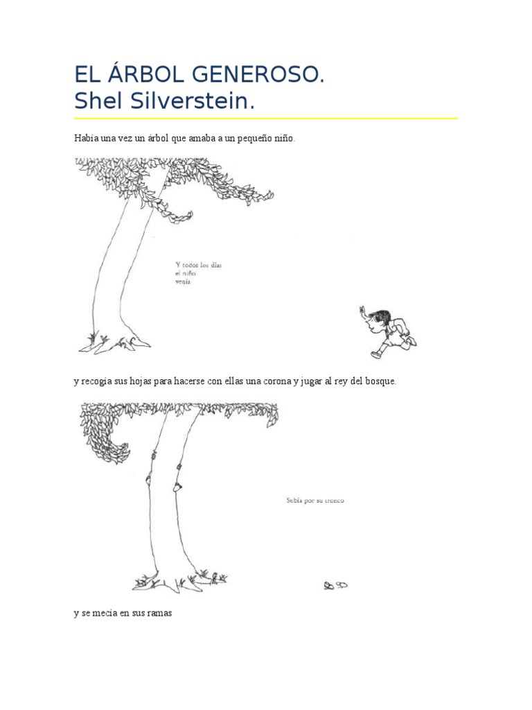 El árbol generoso: cuento completo | PDF | Arte
