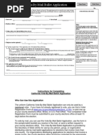 Postal Vote Application Form 2023 | PDF