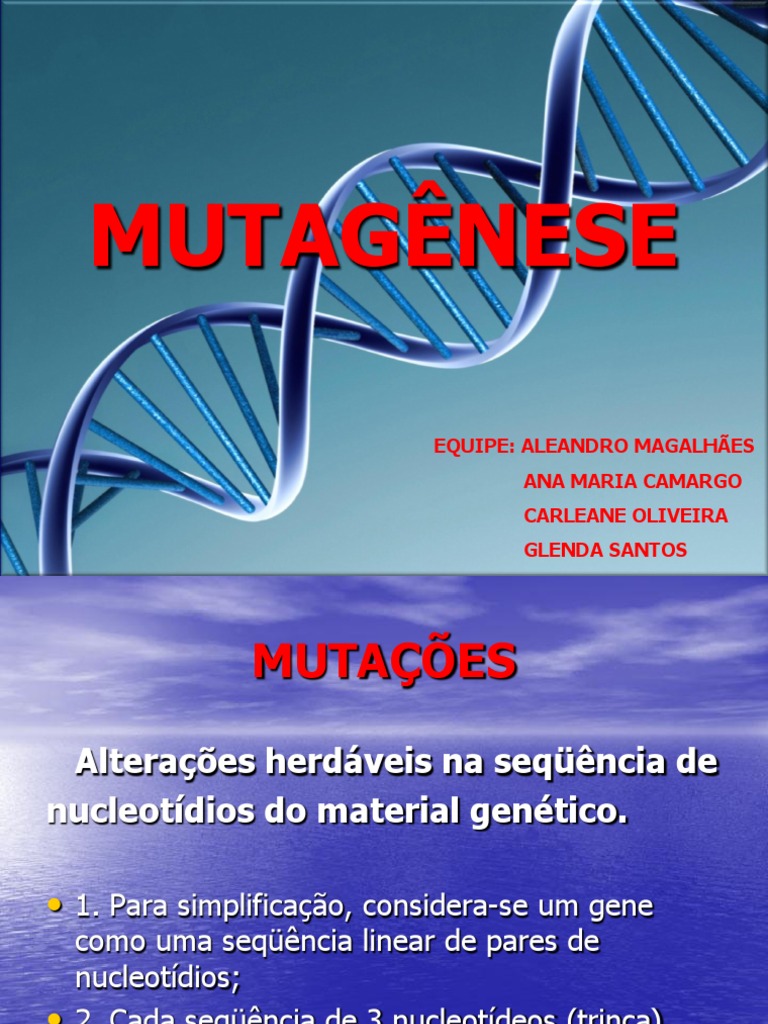 Fundamentos da Mutagênese Genética | PDF | Mutação | DNA