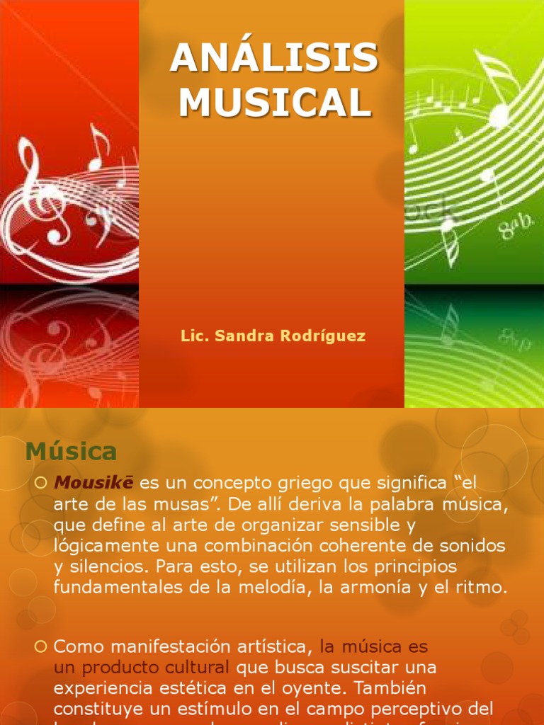 Análisis Musical | PDF | Melodía | Instrumentos musicales
