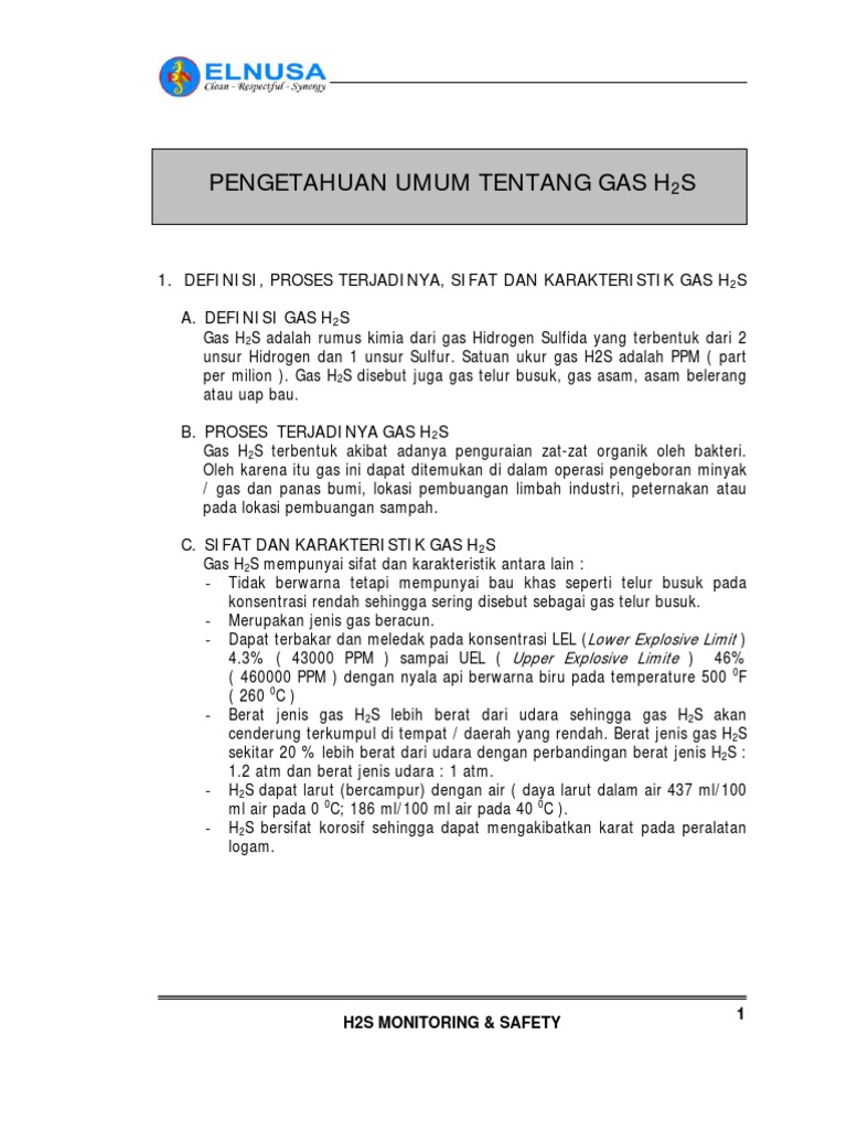 Gas h2s | PDF