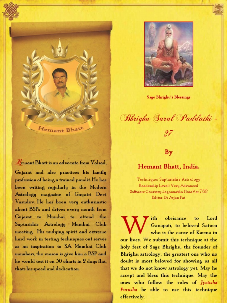 Bhrighu Saral Paddathi-27 | PDF