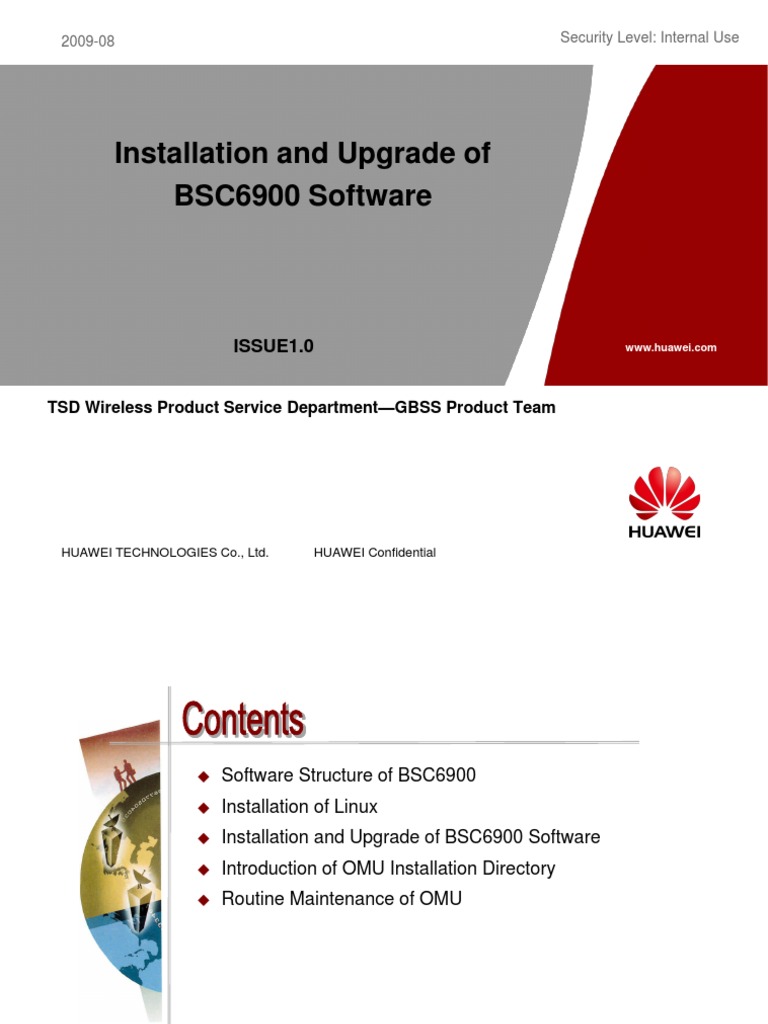 BSC6900V900R011 GO Installation and Upgrade of BSC6900 Software ISSUE1 ...