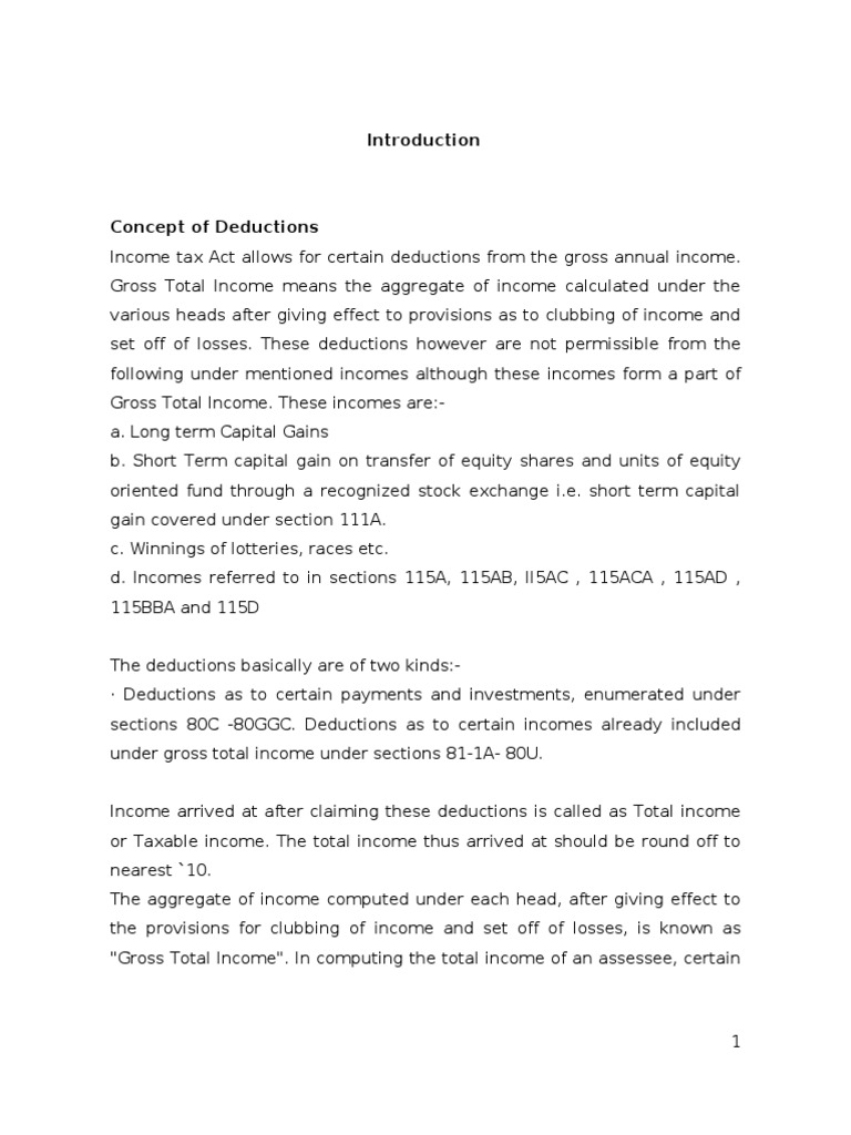 Income Tax Project | PDF | Tax Deduction | Capital Gains Tax