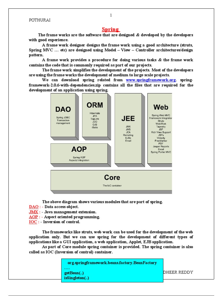 Spring Notes Pdf Java Server Pages Programming Paradigms