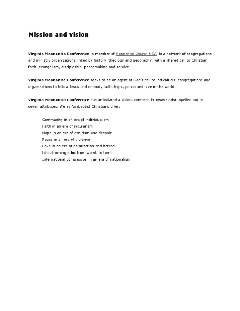 Mission and Vision | PDF