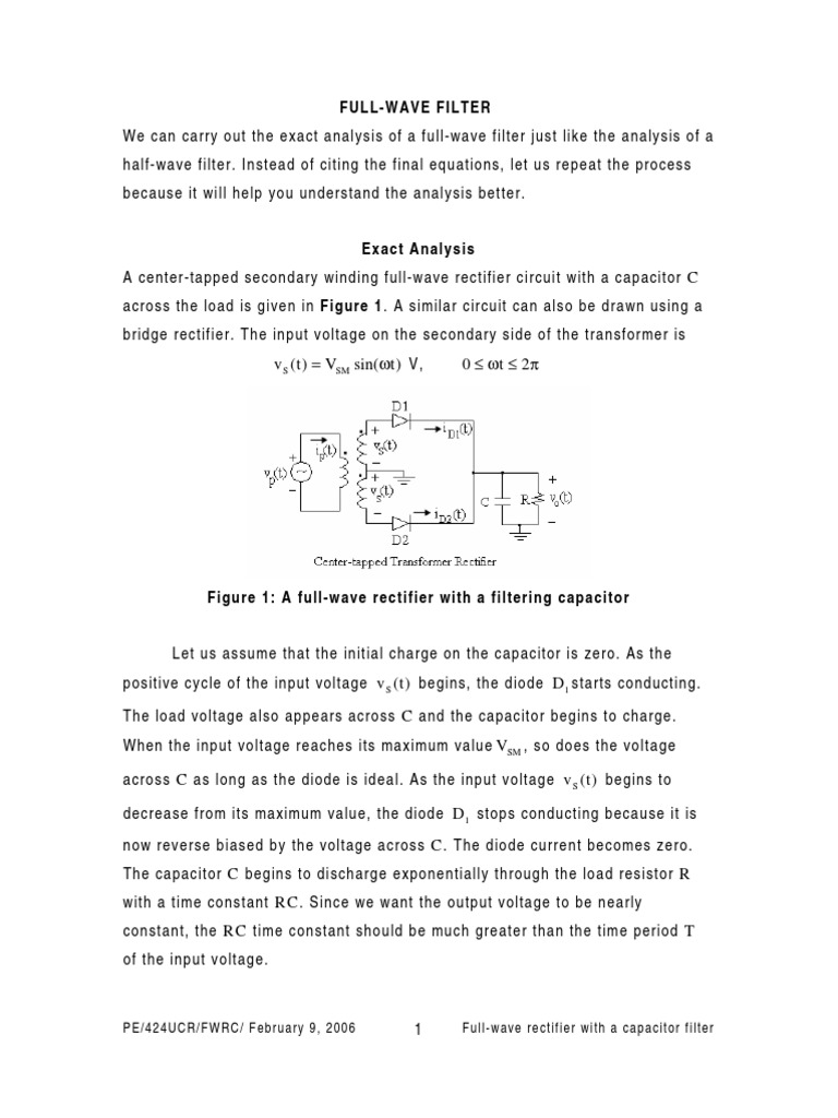 Full Wave Filter | PDF | Trigonometry | Teaching Mathematics
