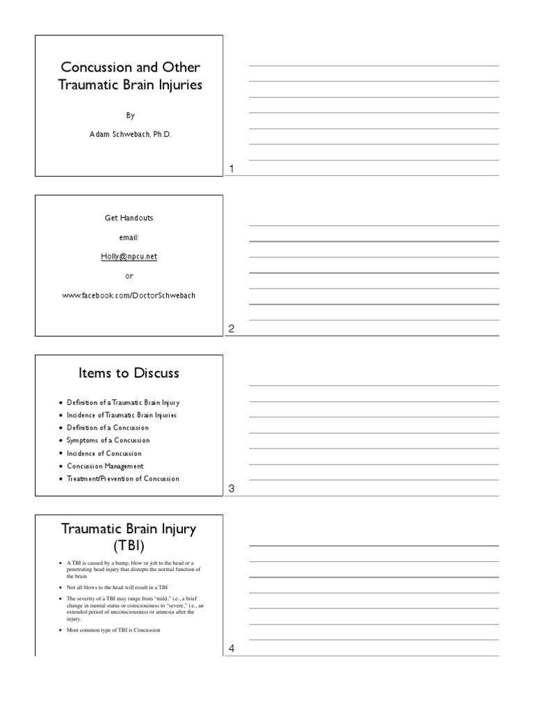 Concussion Handout | PDF | Concussion | Traumatic Brain Injury