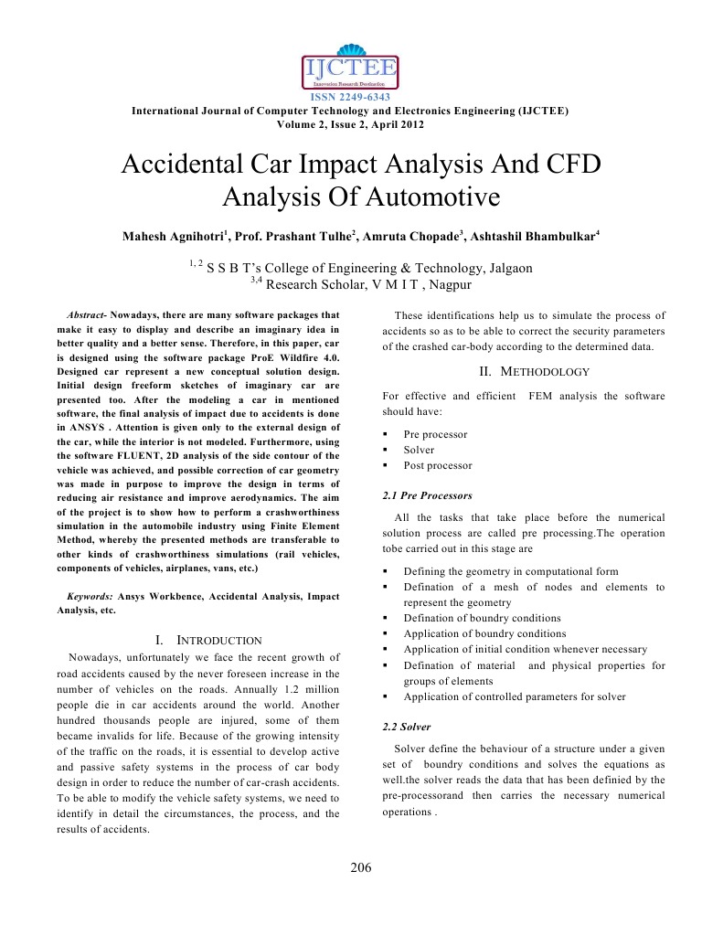 5.accidental Car Impact Analysis and CFD | PDF | Strength Of Materials ...
