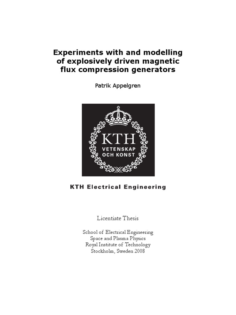 MODELLING of Explosively Driven Magnetic Flux Compression Generators ...