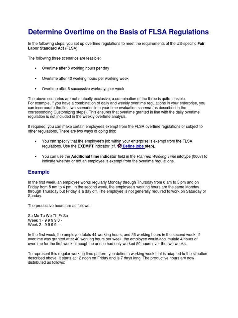 Flsa | PDF | Fair Labor Standards Act | Overtime