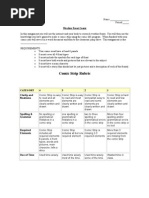 Comic Strip Rubric G9 | PDF