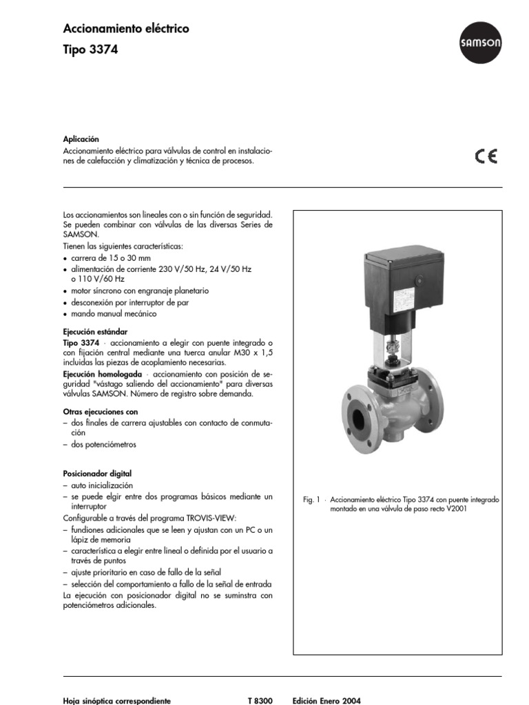 3374 Samson Español | PDF | Engranaje | Ingeniería mecánica
