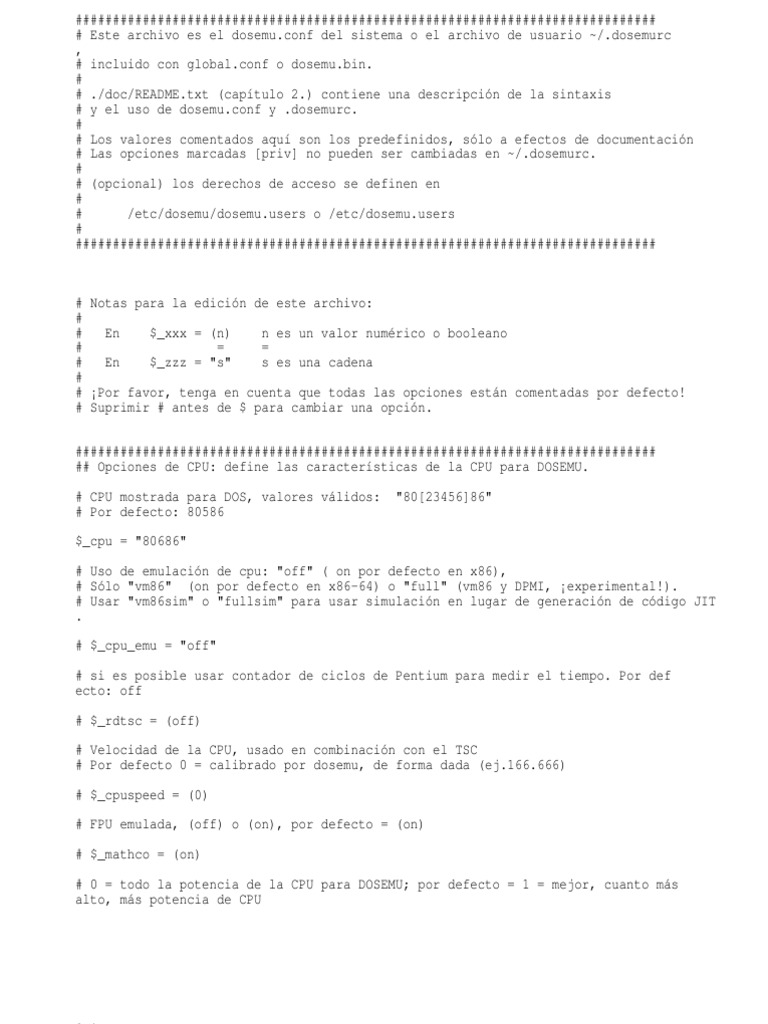 Dosemu | PDF | Ventana (informática) | Bios