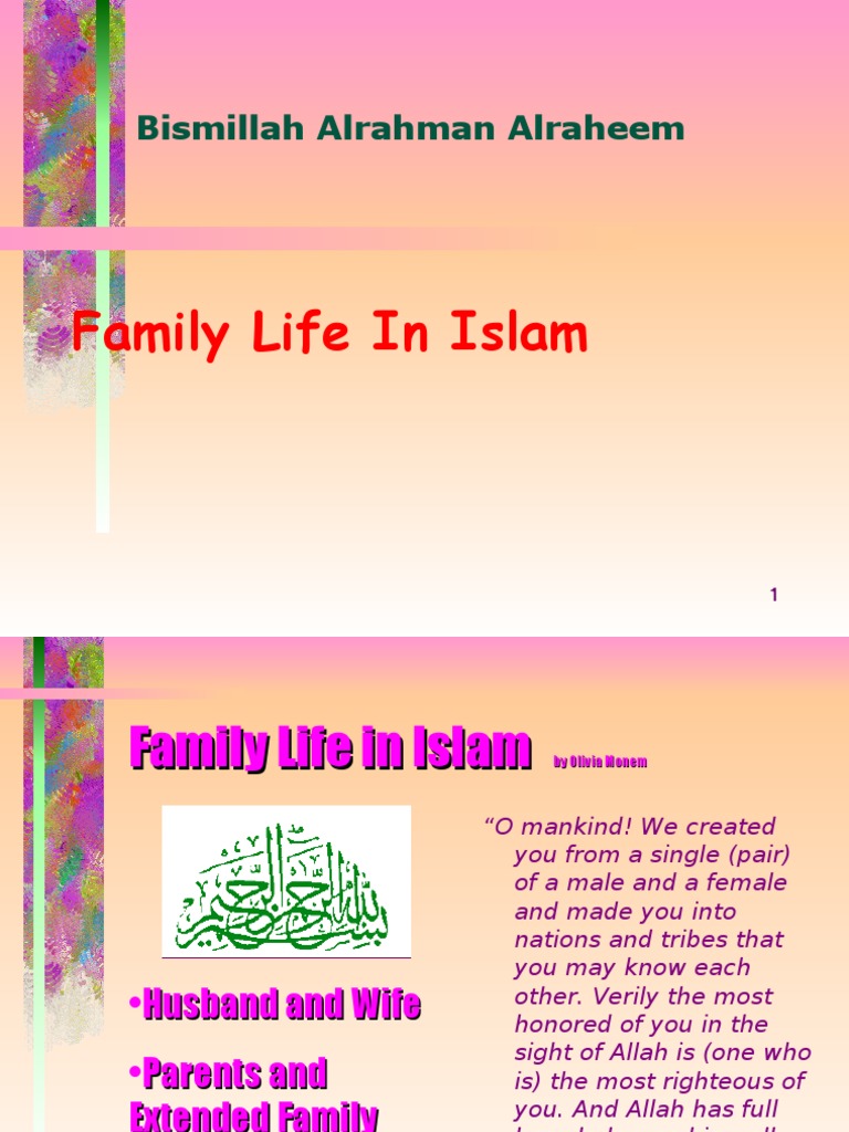 Family Life in Islam | PDF | Husband | Marriage