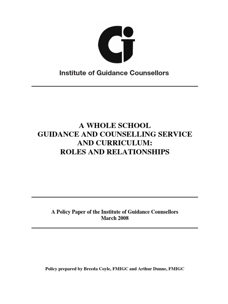 Whole School Guidance Policy Overview | PDF | School Counselor | Curriculum