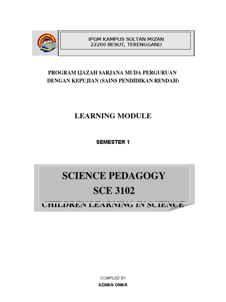 Modul Children Learning in Science | PDF | Career & Growth | Wellness