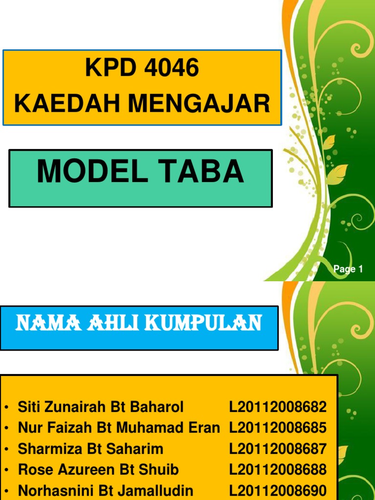 Model Taba | PDF