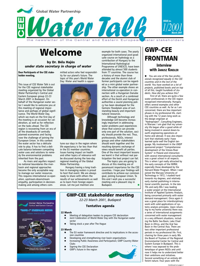 Water Talk 1/2001 | PDF | Environmental Remediation | Pollution