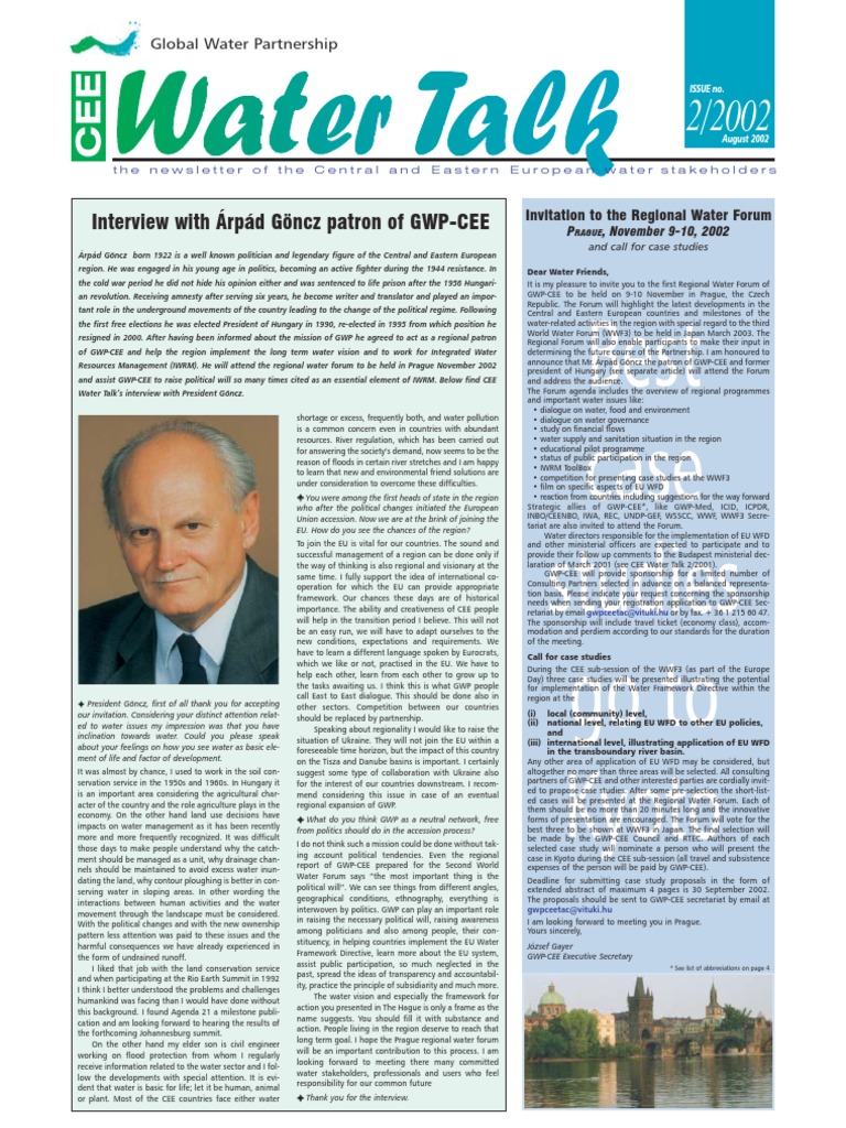 Water Talk 2/2002 | PDF | Water Resources | European Union