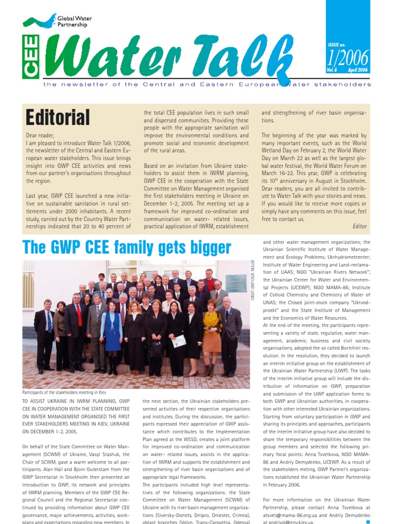 Water Talk 1/2006 | PDF | Sanitation | Water Resources