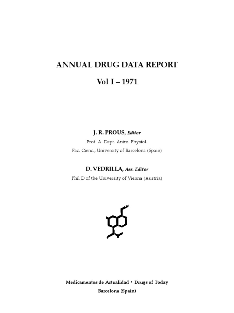 Annual Drug Data Report Vol-1 1971 | PDF | Lactic Acid | Pharmaceutical ...
