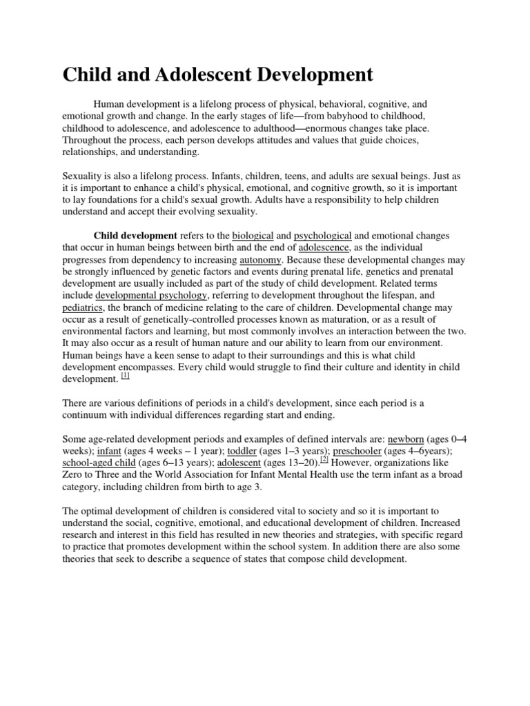 Child and Adolescent Development | Child Development | Adolescence ...