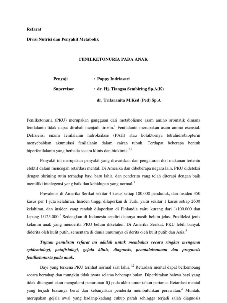 Refarat PKU | PDF