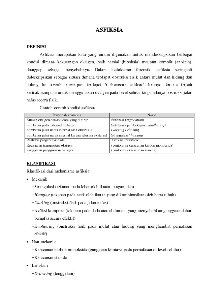 Asfiksia | PDF