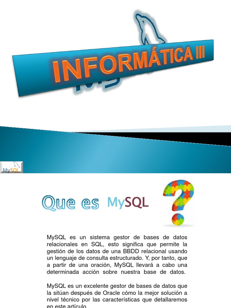 Mysql Versiones Final | PDF | Mi sql | Gestión de tecnología de la ...
