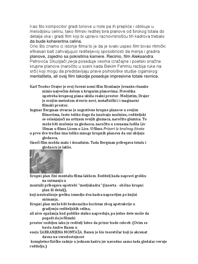 Realni I Percipitivni Filmski Prostor | PDF