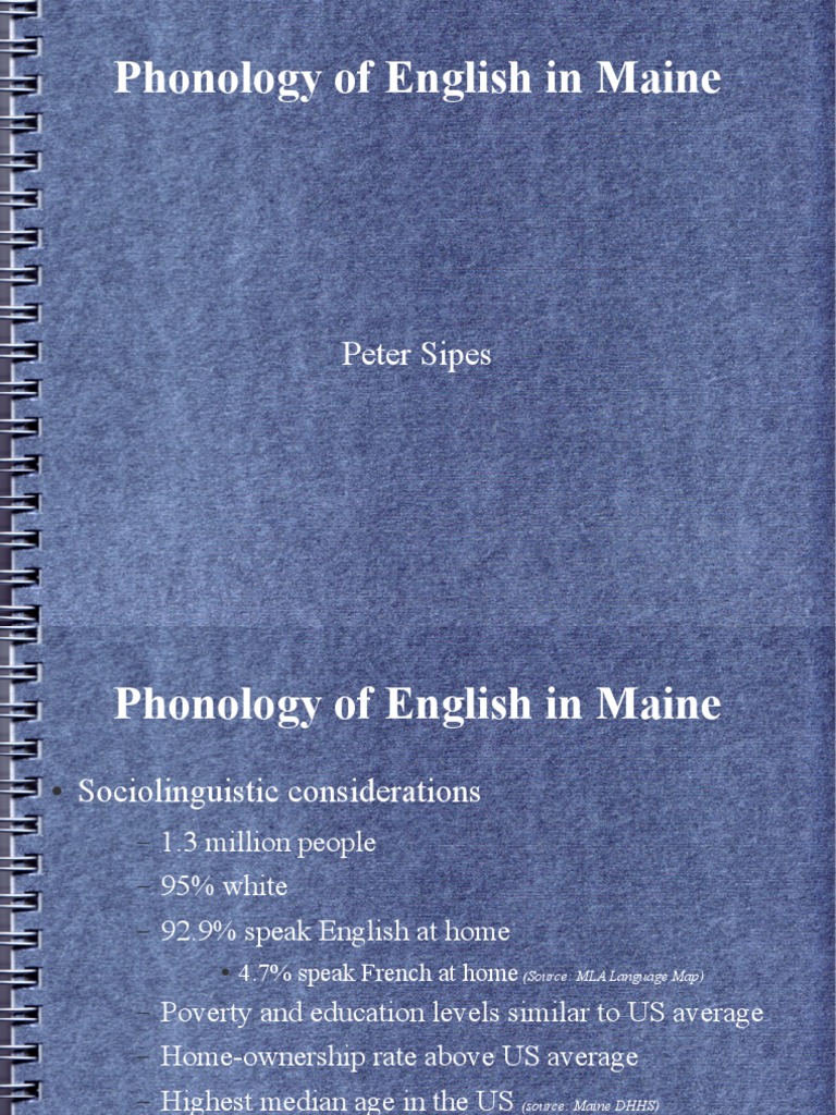 Maine English Phonology | PDF | English Language | Syllable