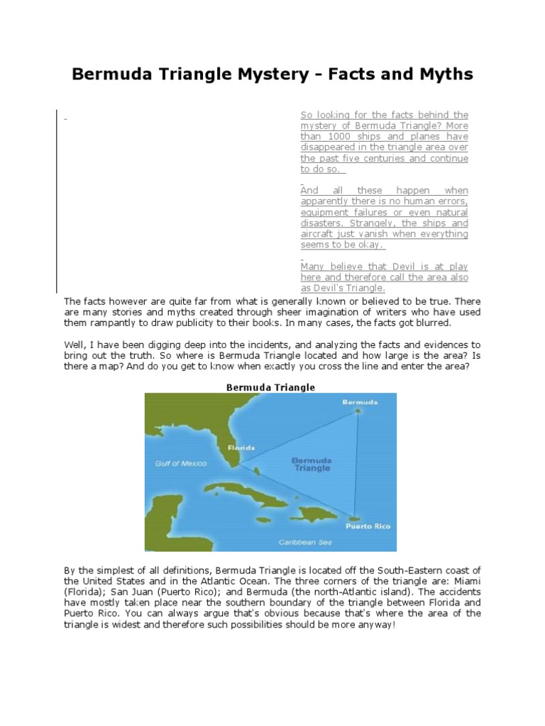 Bermuda Triangle Mystery - Facts and Myths | PDF | Nature