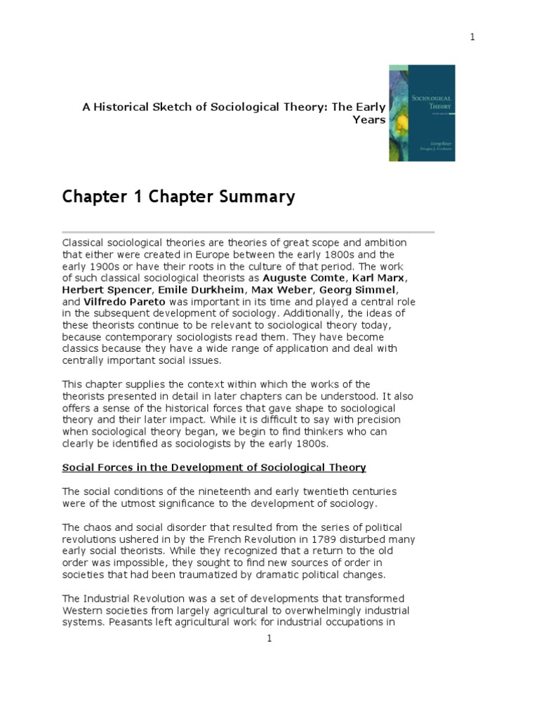 The Development of Classical Sociological Theory: Early Pioneers Laid ...