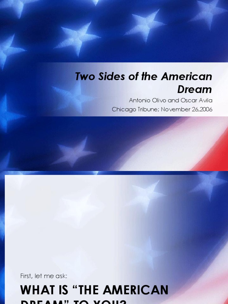 Two Sides of The American Dream | PDF | American Dream | The United States