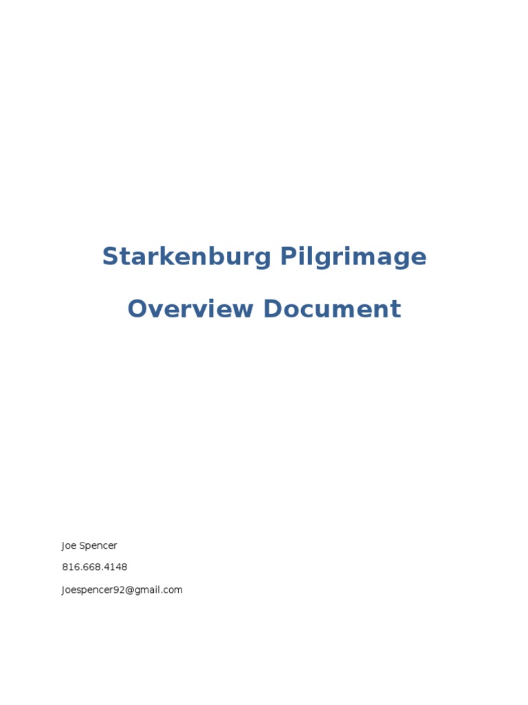 Starkenburg Pilgrimage Overview Guide | PDF | Campsite | Camping