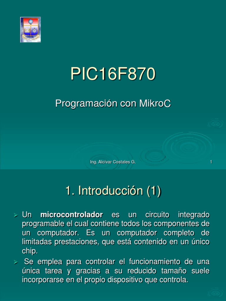 PIC16F870 Conceptos | PDF