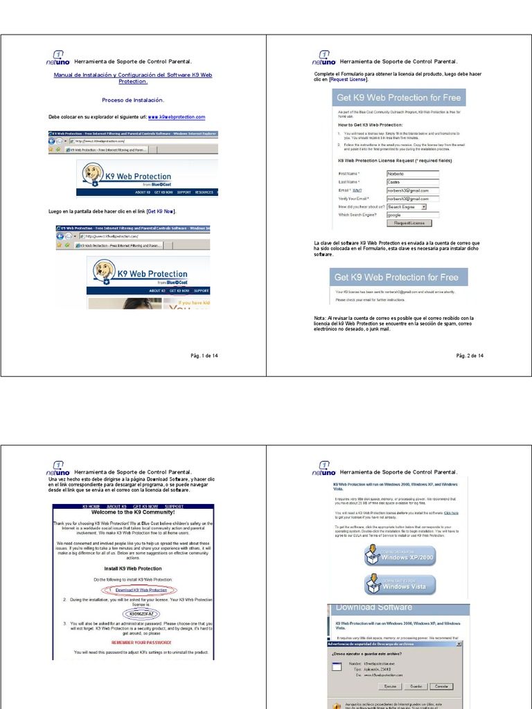 Guía de K9 Web Protection | PDF | Contraseña | Red mundial