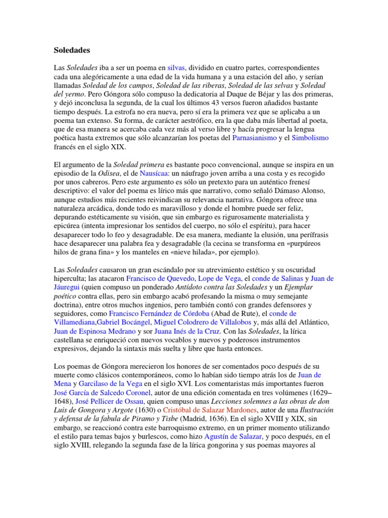 Soledades LOuis de Gongora | PDF | Españoles | Escritores españoles