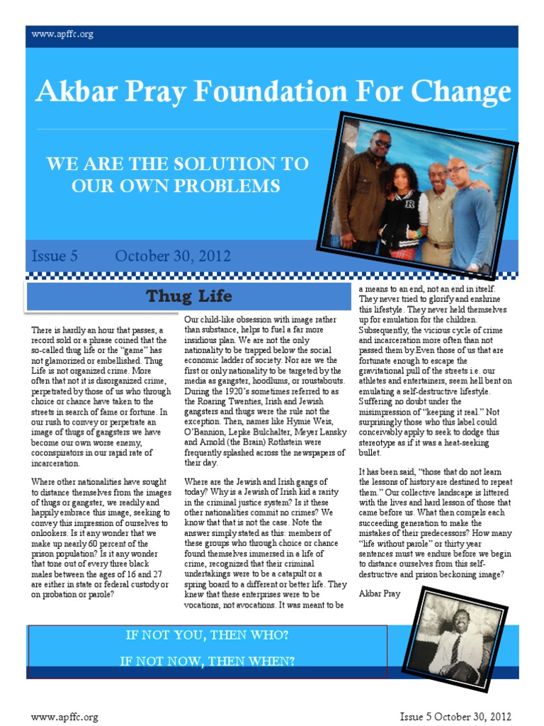 Akbar Pray Foundation For Change: We Are The Solution To Our Own ...