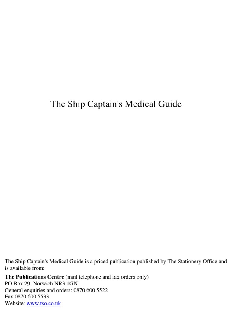 The Ship Captain's Medical Guide PDF | PDF | First Aid | Bleeding