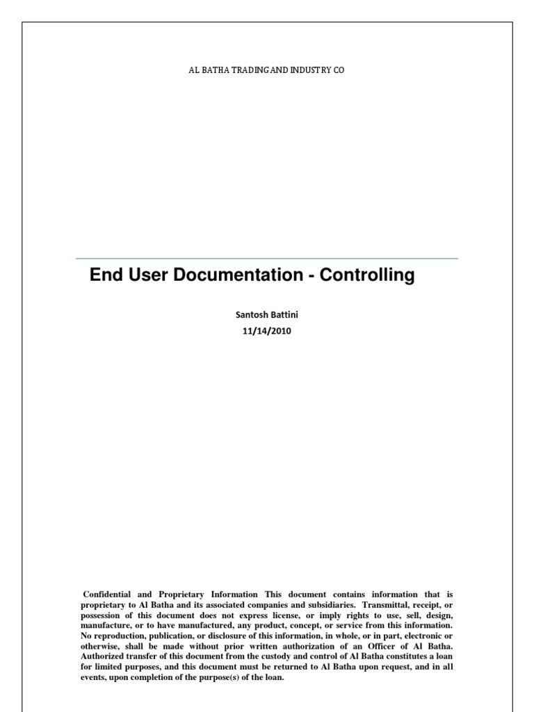 End User Document Co | PDF | Business Process | Cost